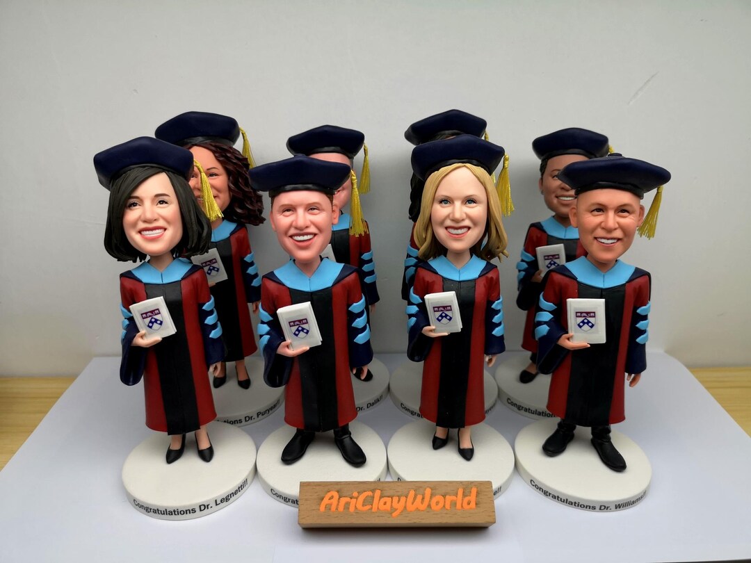 Custom Phd Graduation Bobblehead: Personalized Polymer Clay Gift - Etsy