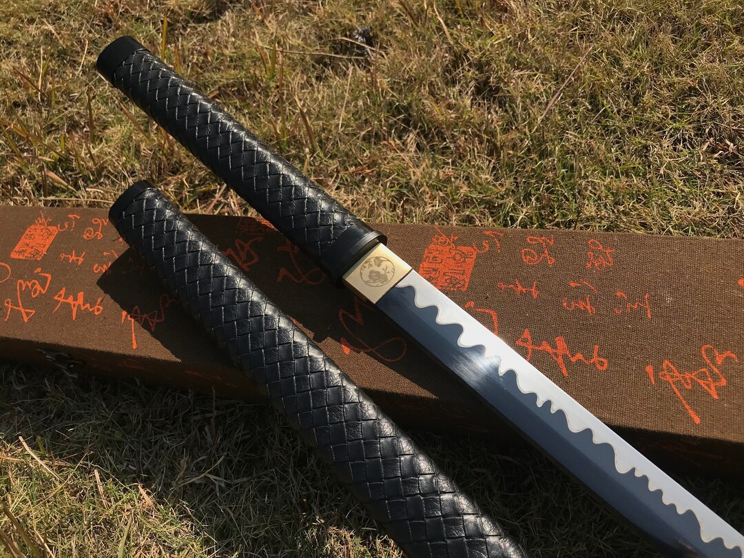 Handmade Japanese Katana Real Sword Shirasaya Sword 1060 Steel Samurai ...