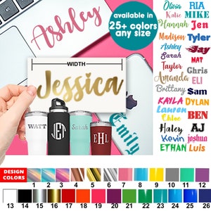 Personalized Vinyl Decals - Custom Name - Laptop - Car - Wall Stickers ...
