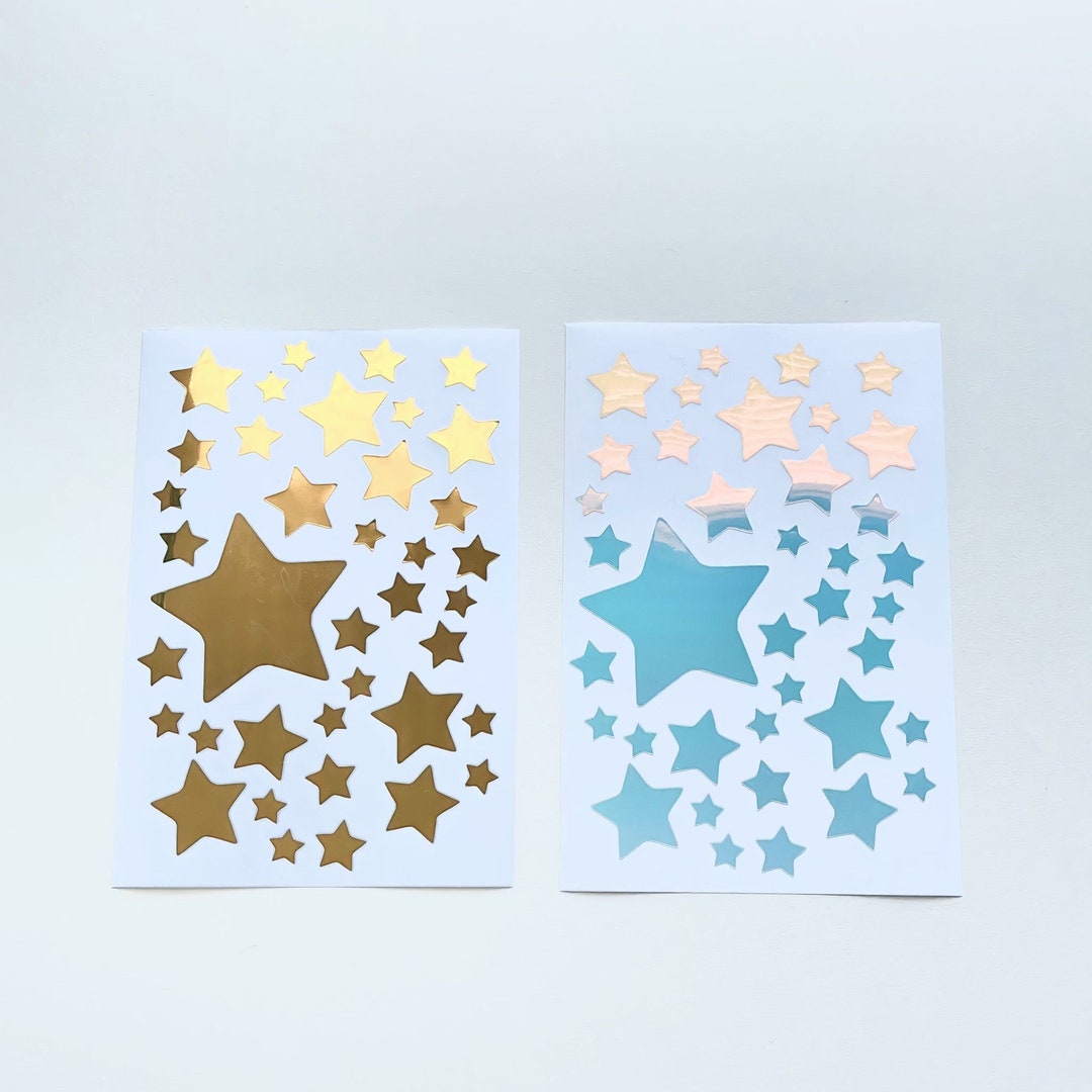 Stars Vinyl Decals Sheet - Star Decals - Star Stickers - Stars Sticker ...