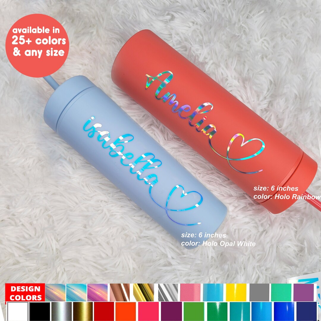 Custom Name With Heart Vinyl Decals Custom Name Heart Name Design ...