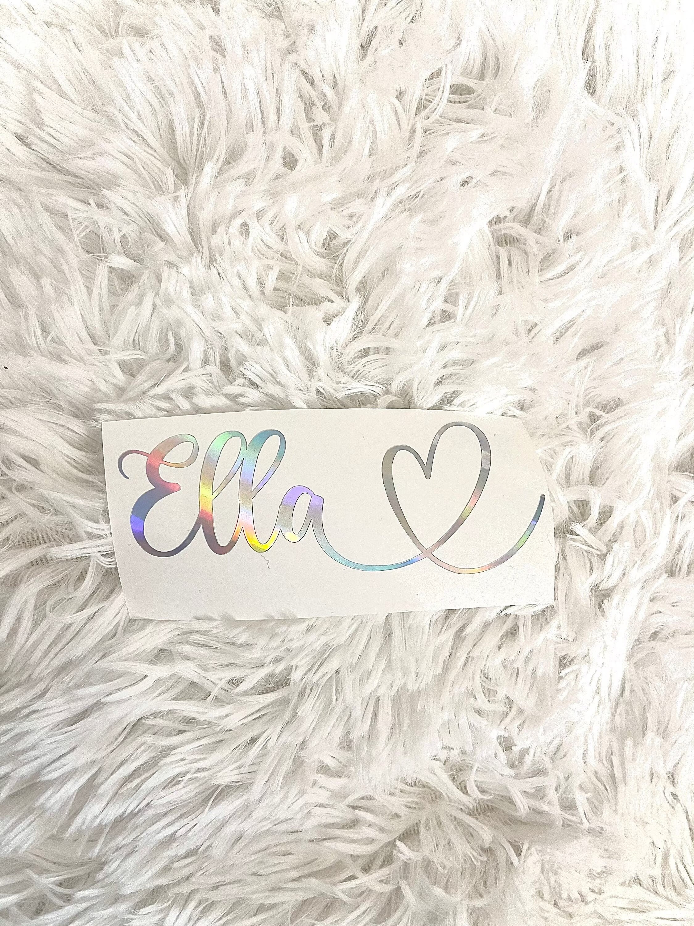 Custom Name With Heart Vinyl Decals - Custom Name - Heart Name Design ...