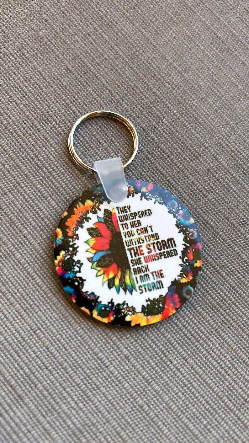 Round Keychain, Personalized Gift, Cute Keychain, Sublimation, Custom ...