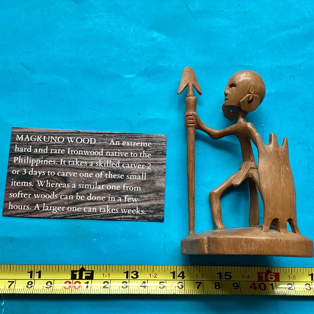 Igorots Ifugao Kalinga Warrior Carvings Philippine Hard Wood Rare ...