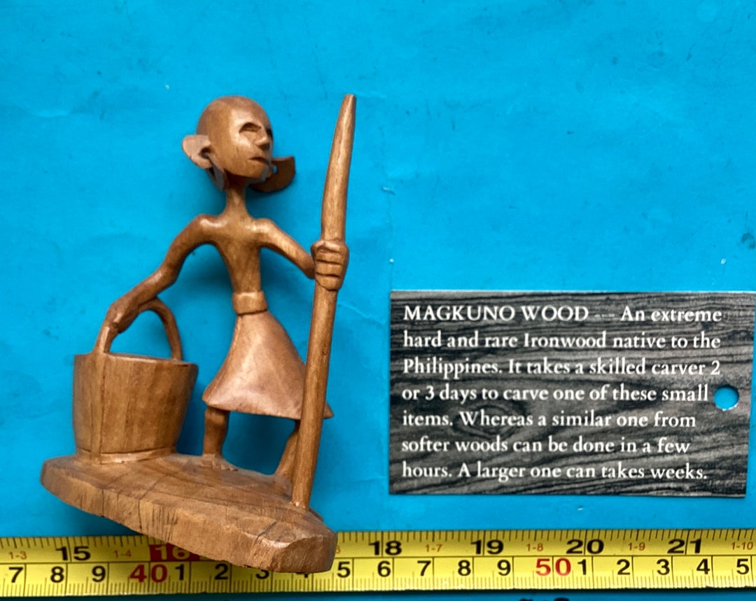 Igorots Ifugao Carvings Philippine Hard Wood Rare Magkuno Handcrafted ...