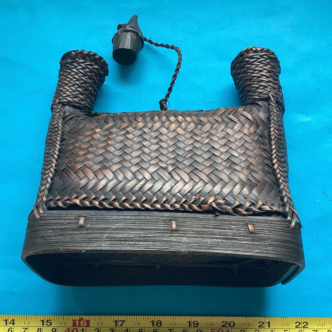 Rice Container Igorots Ifugao Carving Philippine Wood Rattan ...