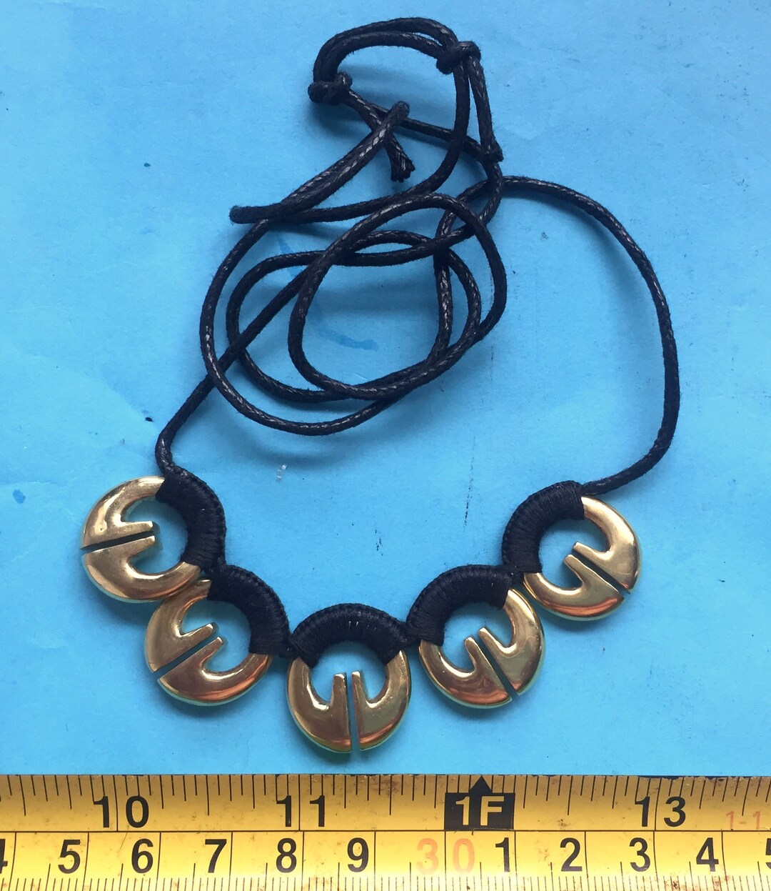 Necklace of 5 Lingling-o Ifugao Brass Pendant Tribal Fertility Luck ...