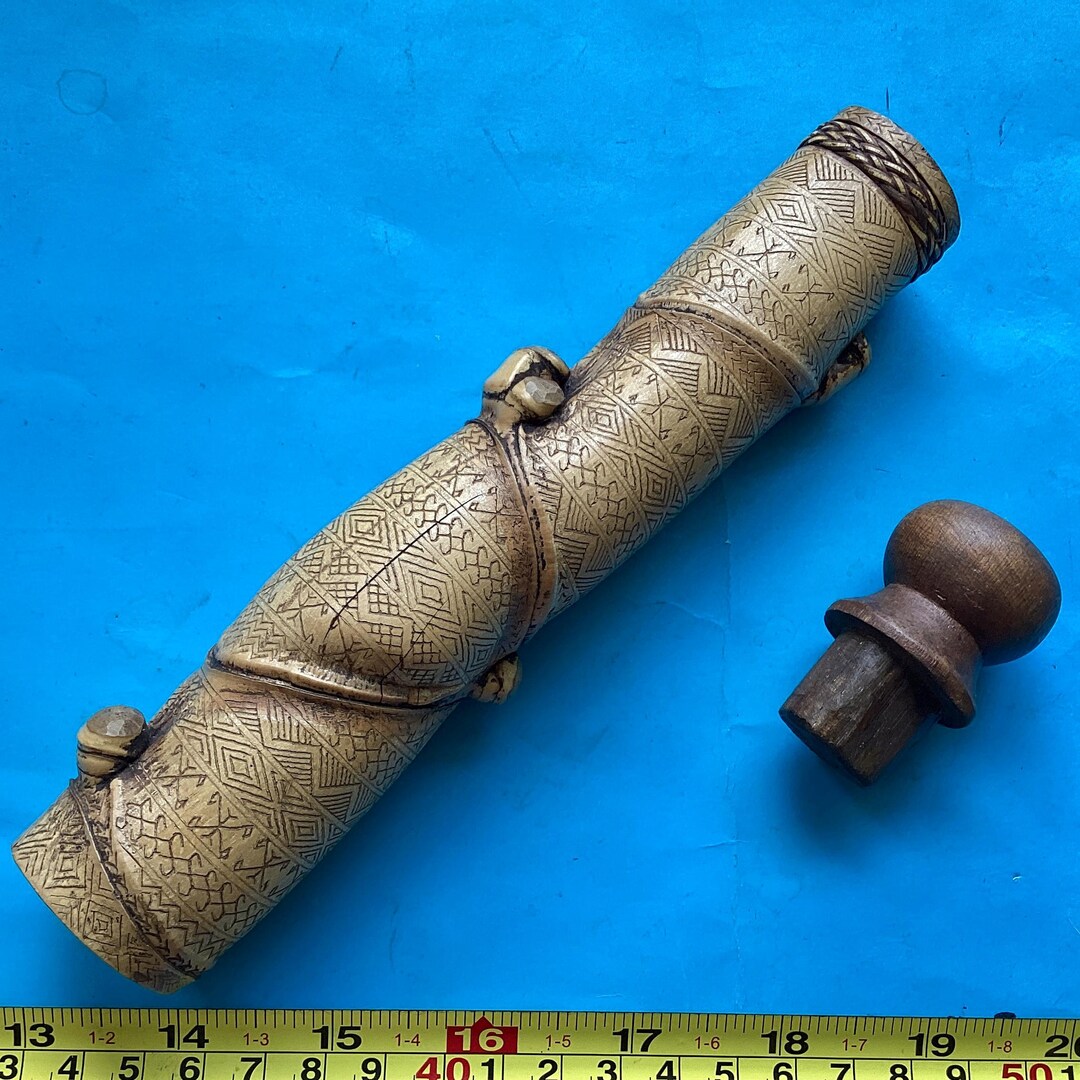 Tabayag Lime Container Igorots Ifugao Carvings Philippine Wood Bamboo ...