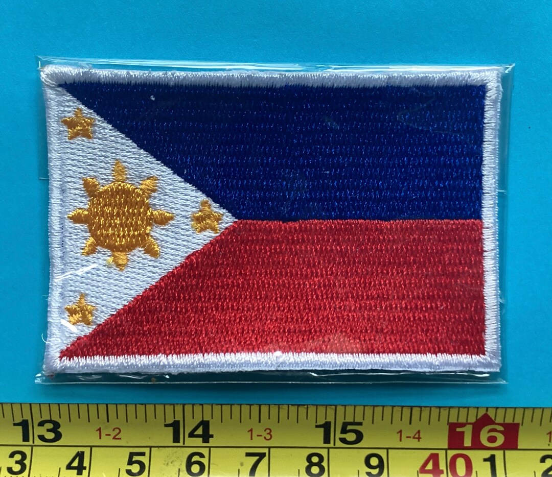 Philippine Flag Embroidered Patch Handmade Textile Handicraft Sew On - Etsy