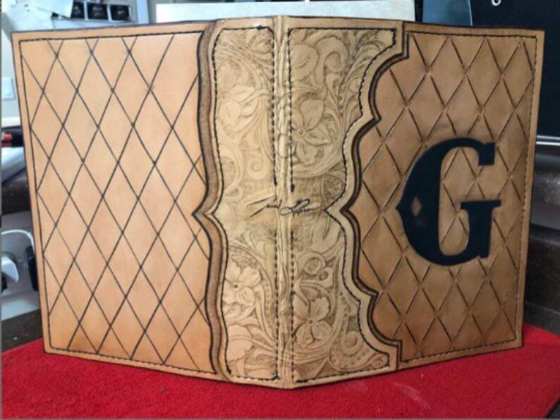 Hand-tooled Notepad Cover With Card, Pen and Money Slot - Etsy