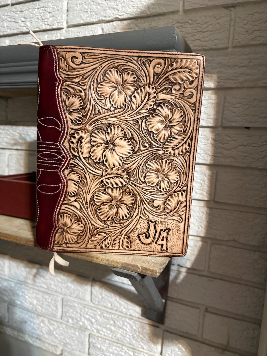 Hand-tooled Notepad Cover With Card, Pen and Money Slot - Etsy