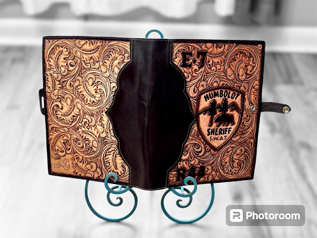 Hand-tooled Notepad Cover With Card, Pen and Money Slot - Etsy