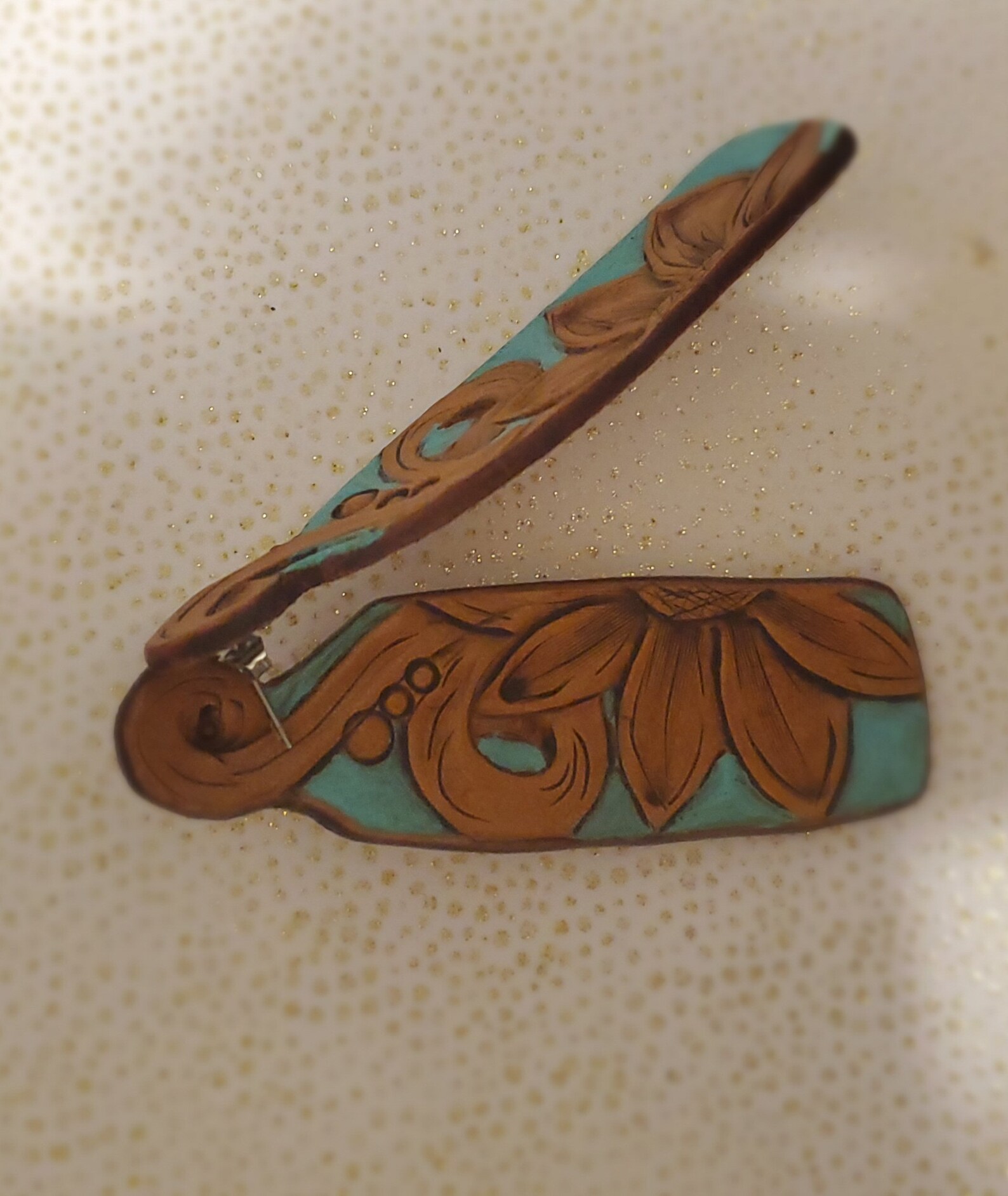 Hand-tooled Leather Earrings | Etsy