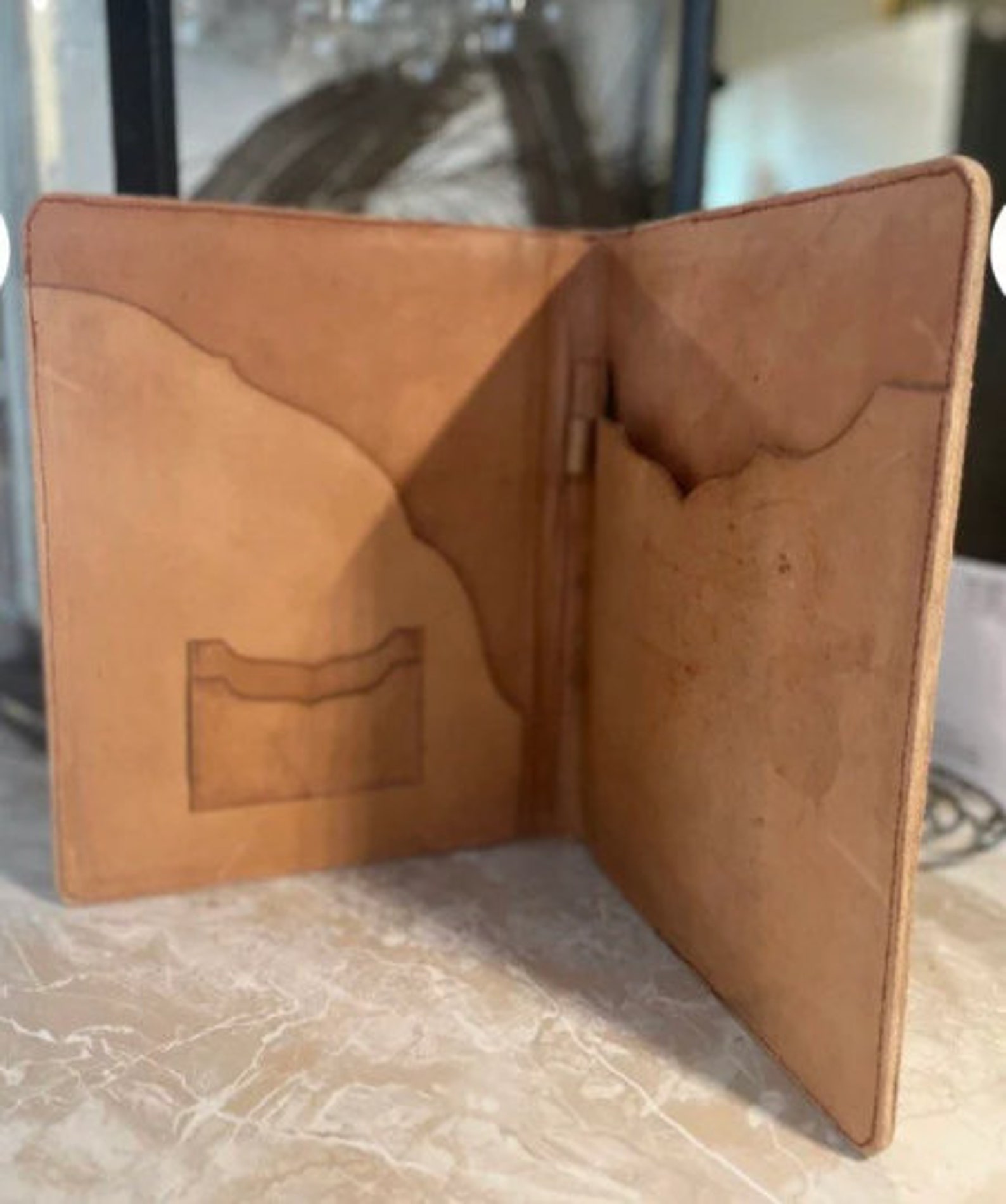 Hand-tooled Notepad Cover With Card, Pen and Money Slot - Etsy