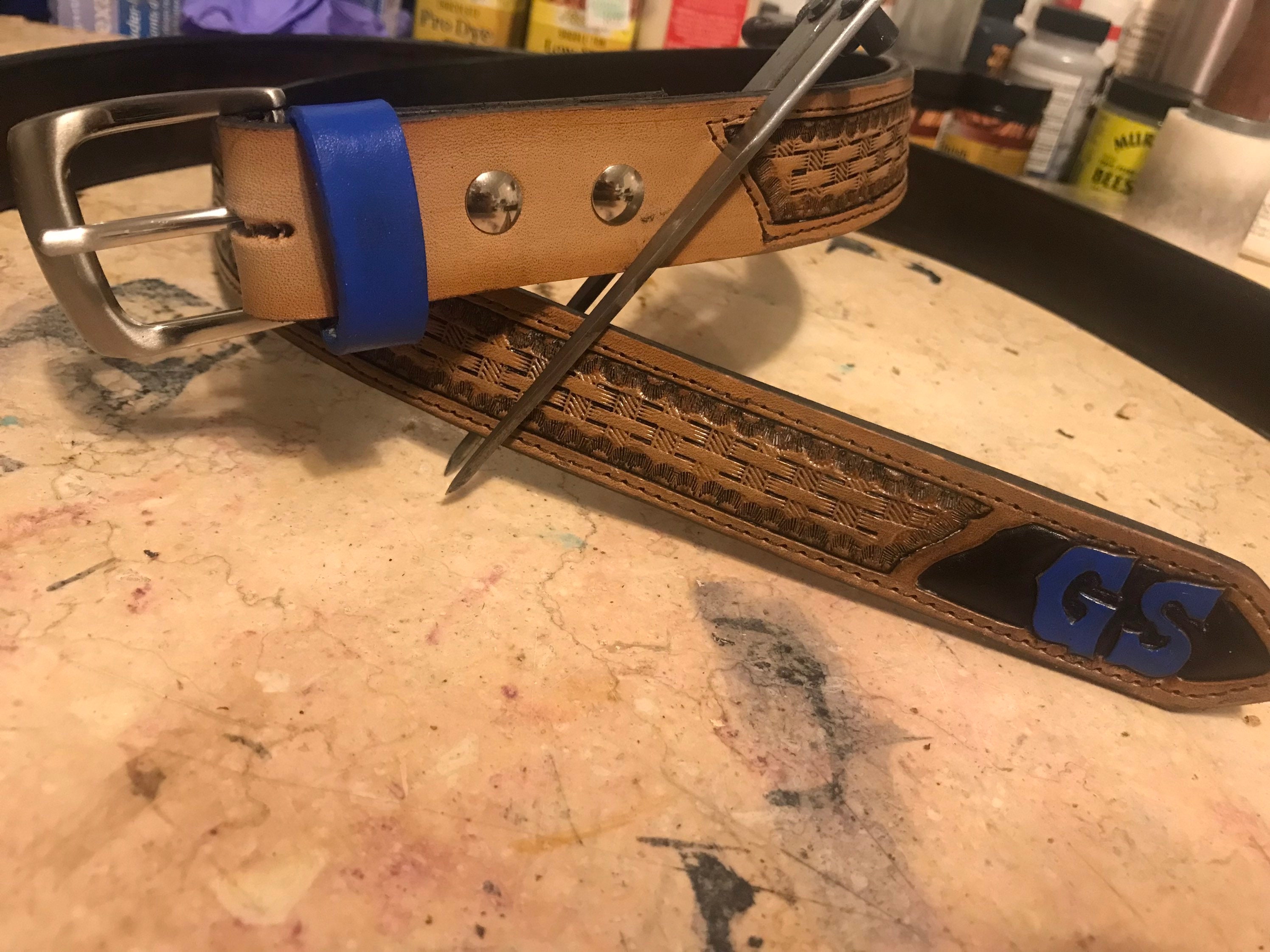 Name Belt. Western Hand-tooled Custom Leather Belt - Etsy