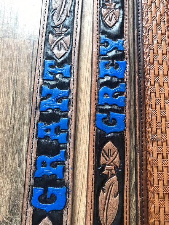 Name Belt. Western Hand-tooled Custom Belt - Etsy