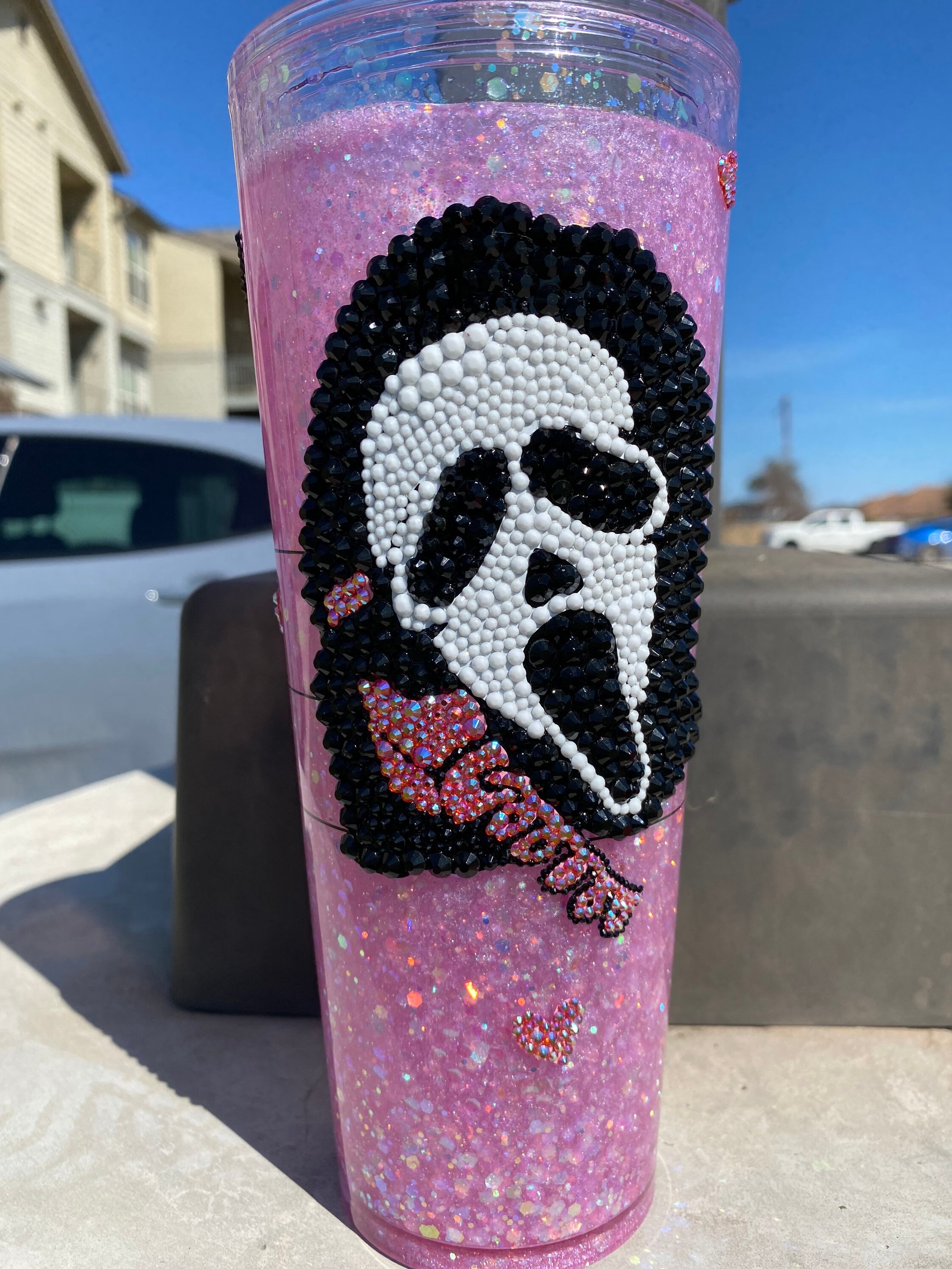 Drinkware Home & Living horror movie tumbler Scream Rhinestone ...