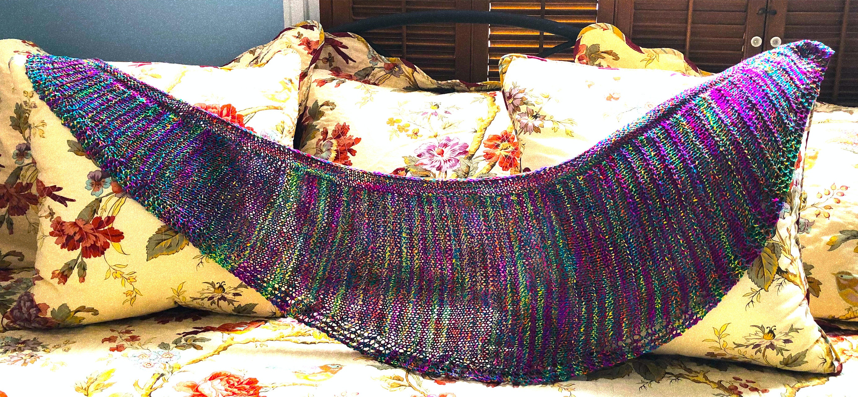 Knit Silk Capelet, Vibrant Shawl, Recycled Sari Shawlette, Boho Spring ...
