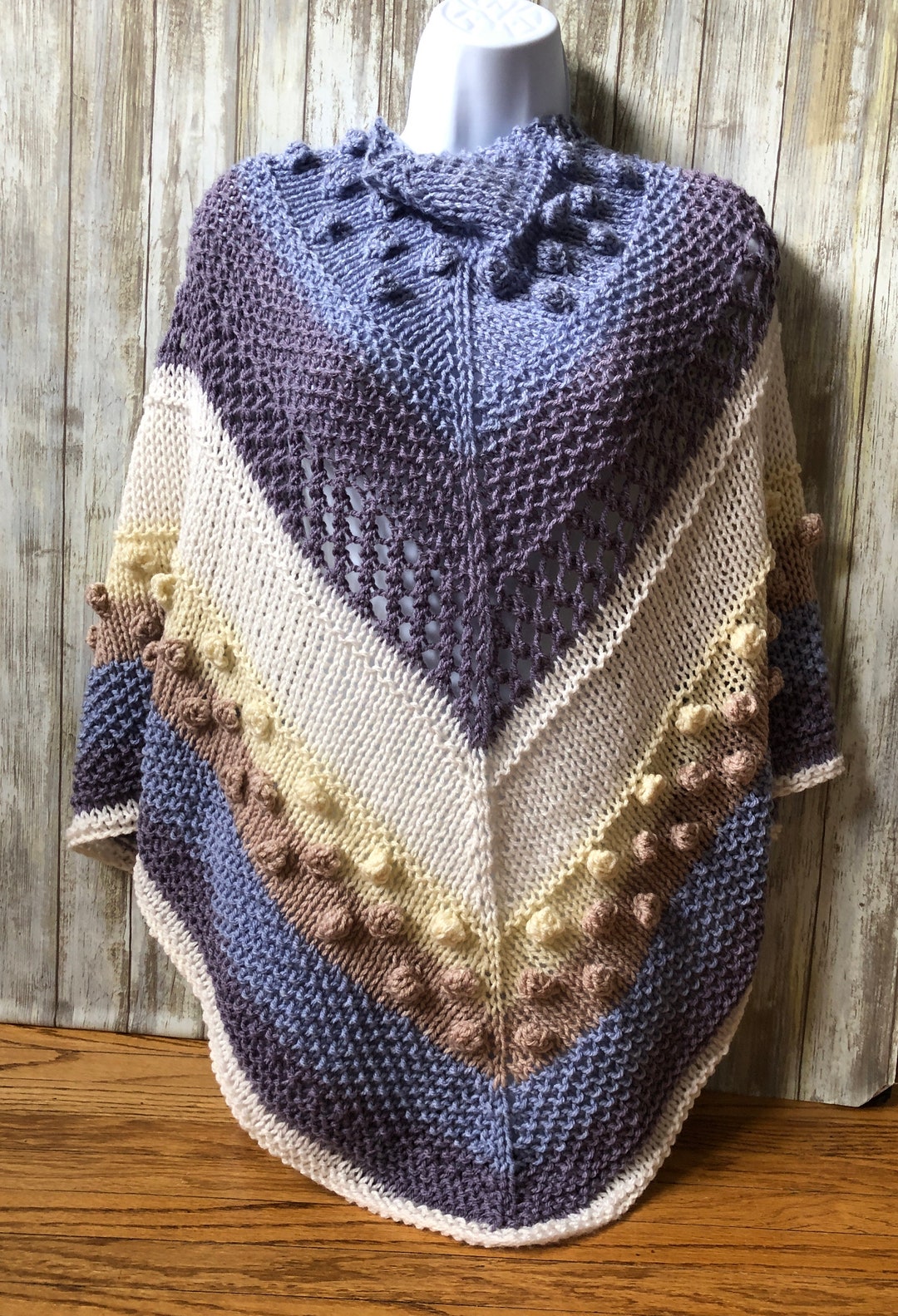 Desert Colors Striped Shawl, Always Cold, Shoulder Cape, Heavy Shawl ...