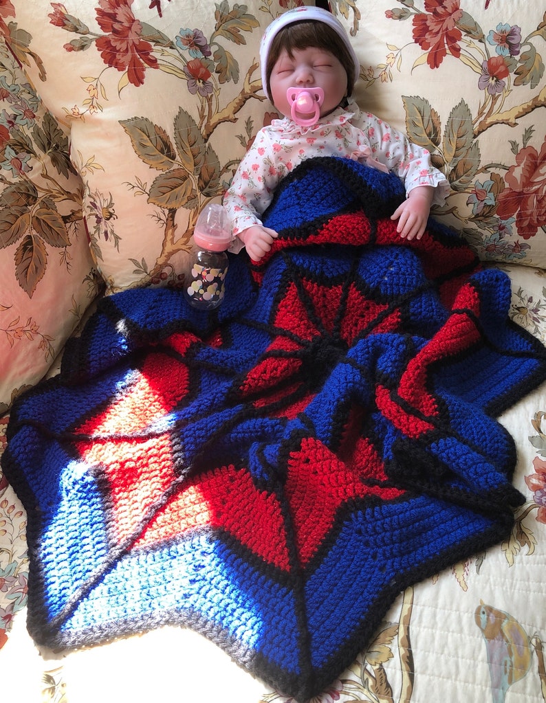 Toddler Spiderman Inspired Blanket Spider Web Blanket - Etsy