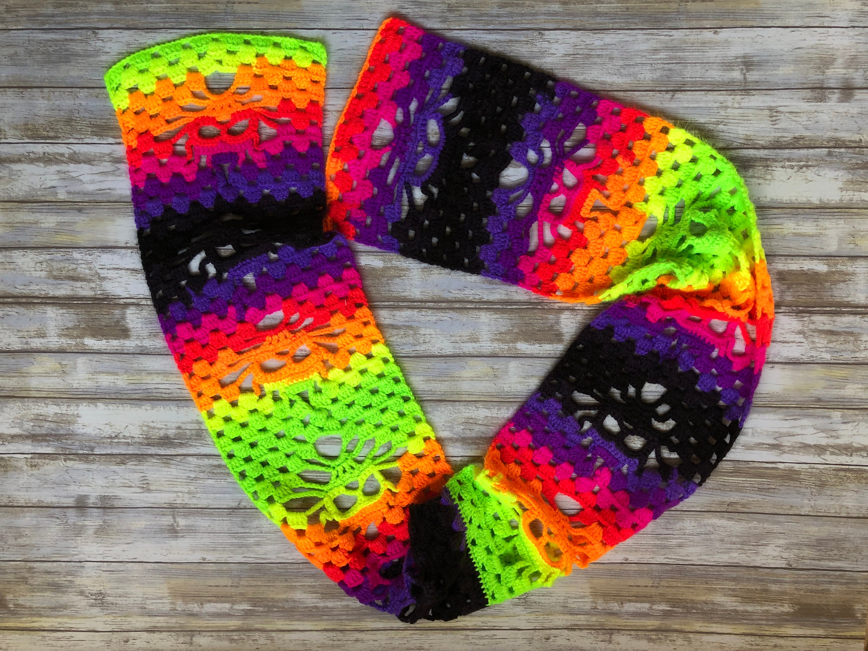 Skull Scarf Halloween Presents Crochet Skeleton Lost Souls - Etsy