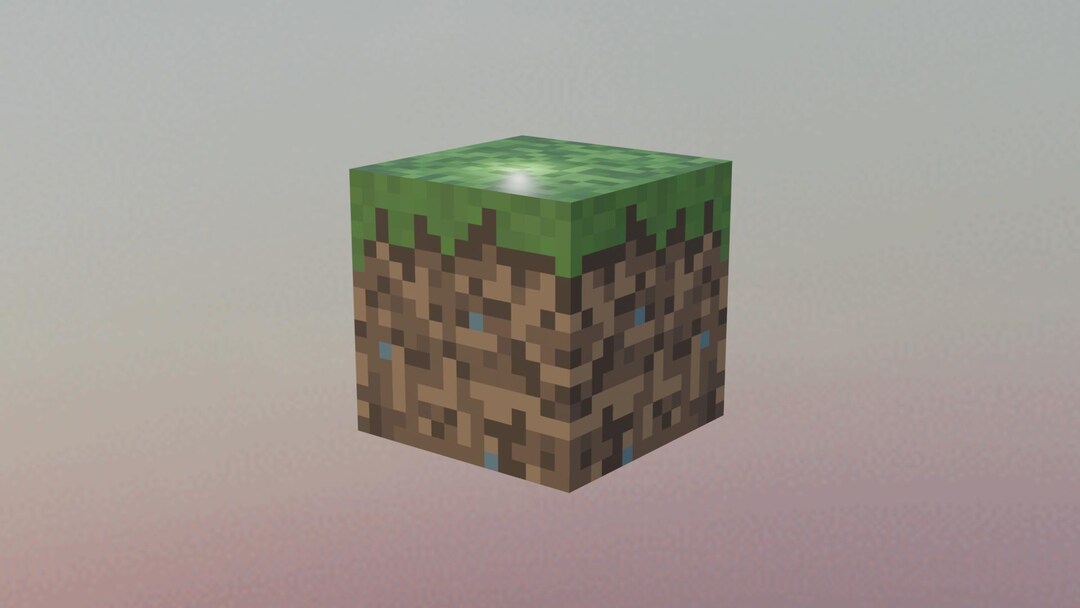 Minecraft Grass Cube Blender Model VFX - Etsy