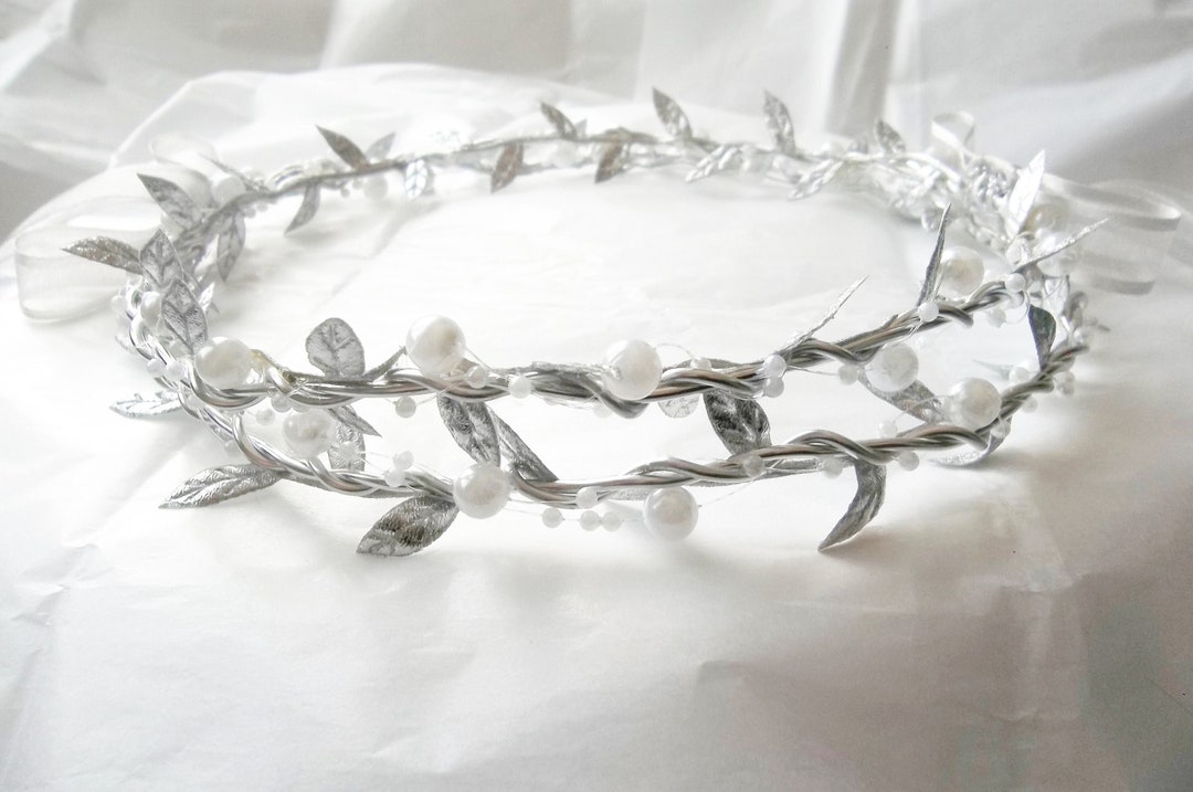 Ancient Greek Stefana Style, Set of Two Adjustable Olive Leaf Crowns ...