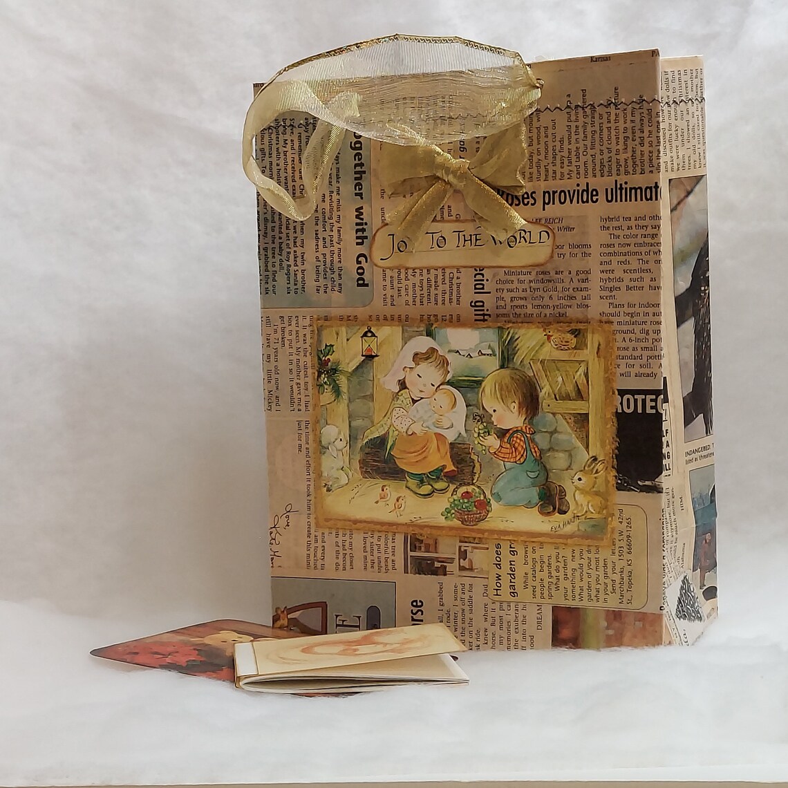 Handmade Gift Bags Set of 3 Gusset Gift Bags With Pocket Set of 3 Gift ...