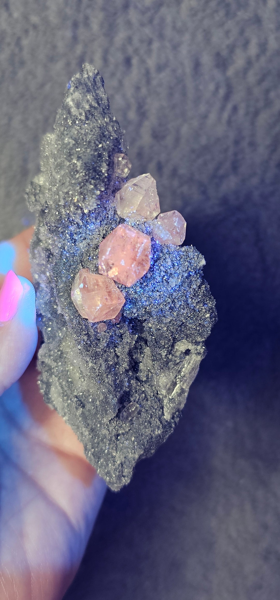 Sphalerite With Calcite Cluster 7.2 Oz. Shown With Uv Light - Etsy