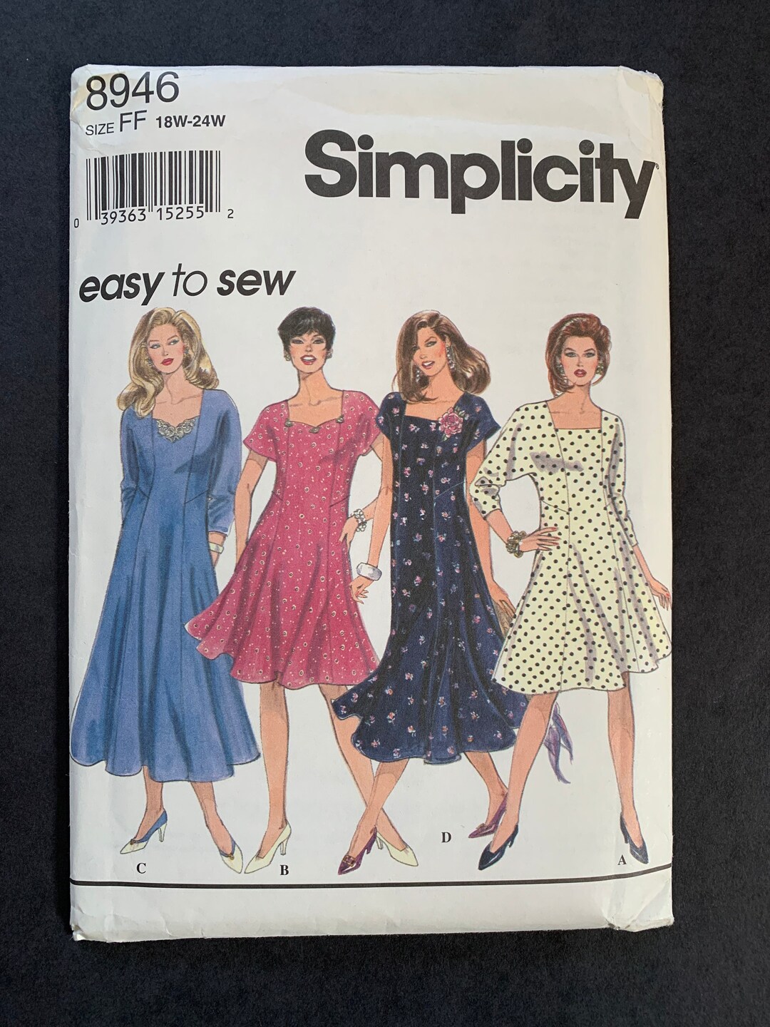 Vintage Simplicity Pattern 8946 Flared Dress - Etsy