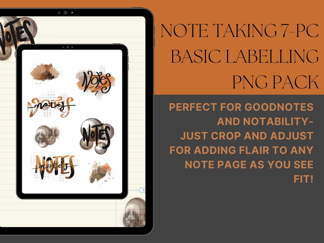 7-pc Digital Note-taking Label and Decoration Sticker Book for ...