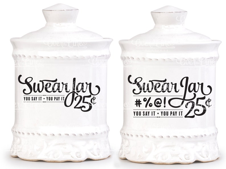 Swear Jar (two Versions) SVG - Etsy