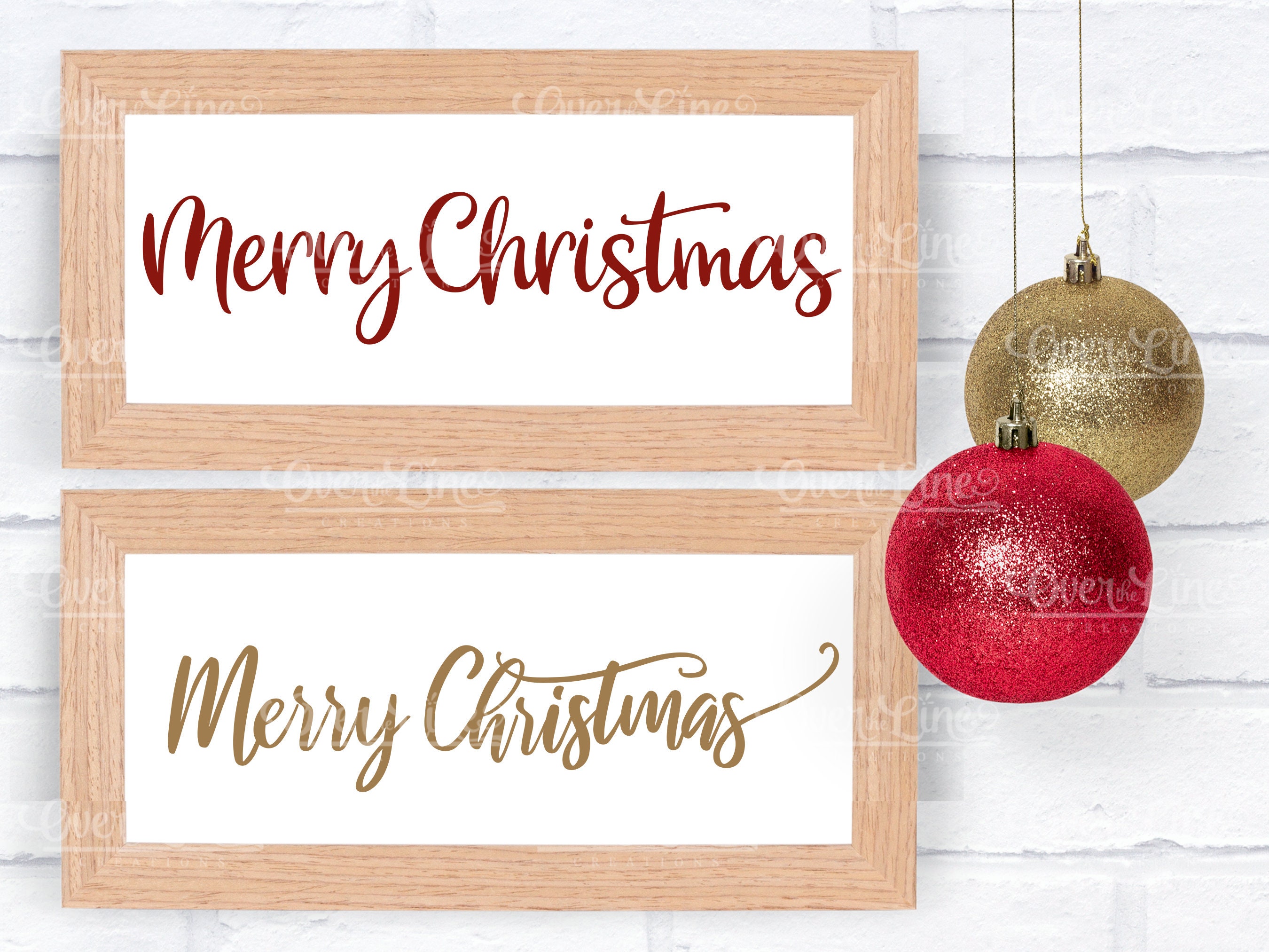 Merry Christmas Font Bundle OTL3 SVG - Etsy
