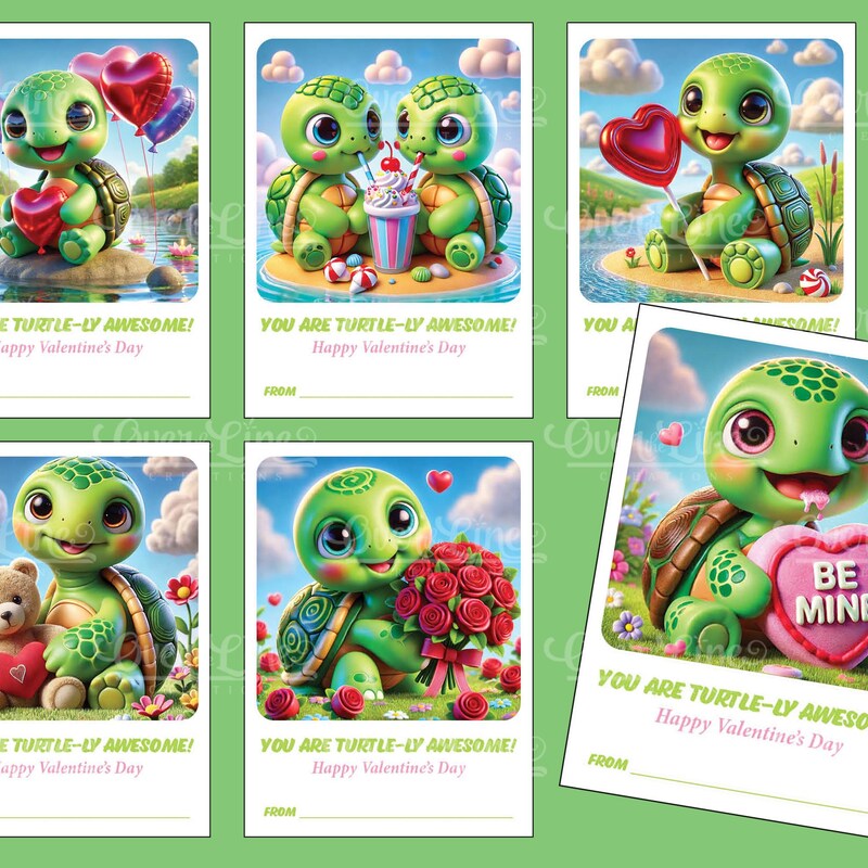 Turtle Valentine - Etsy