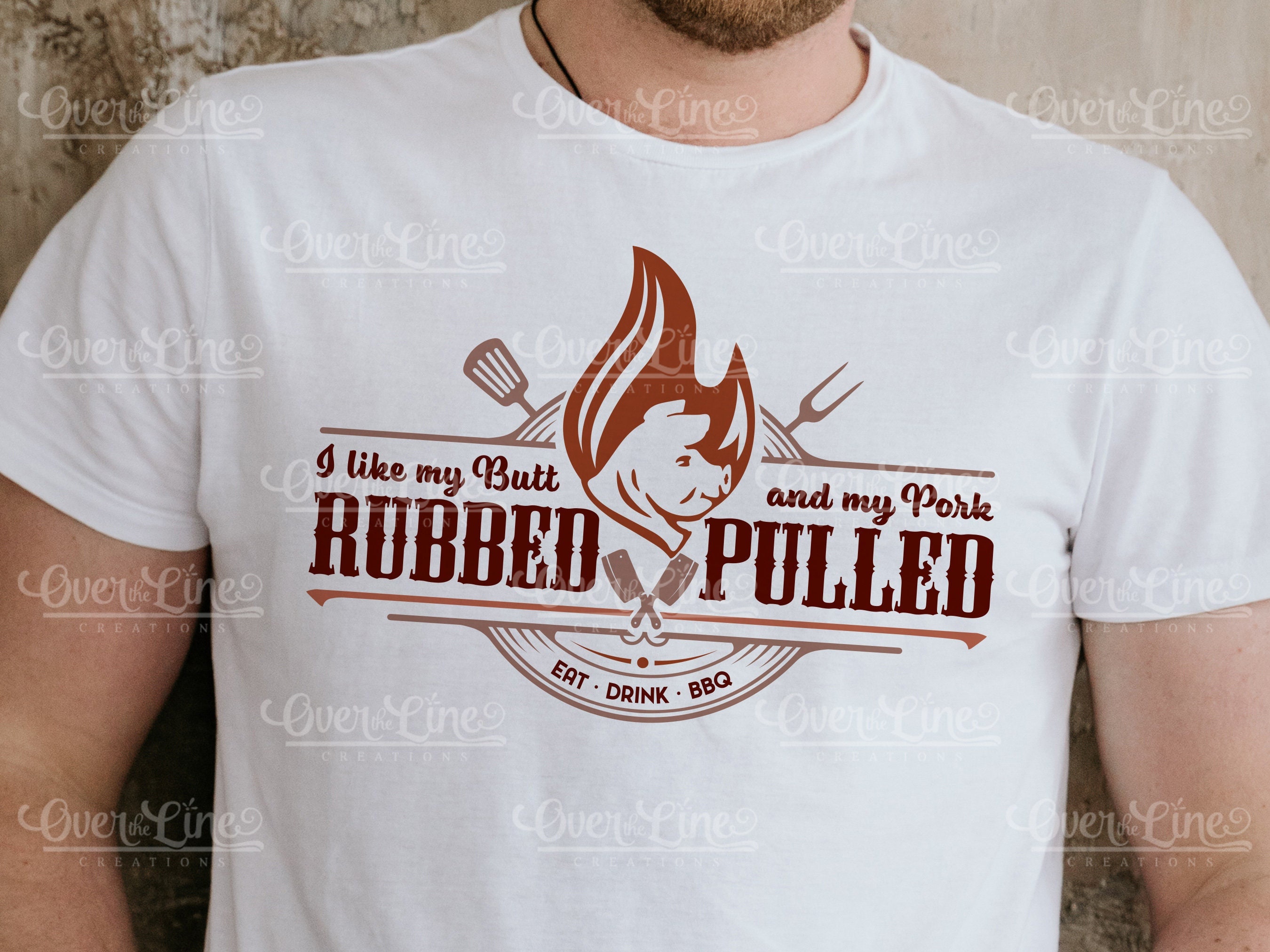 Butt Rubbed Pork Pulled SVG/EPS/SVG - Etsy