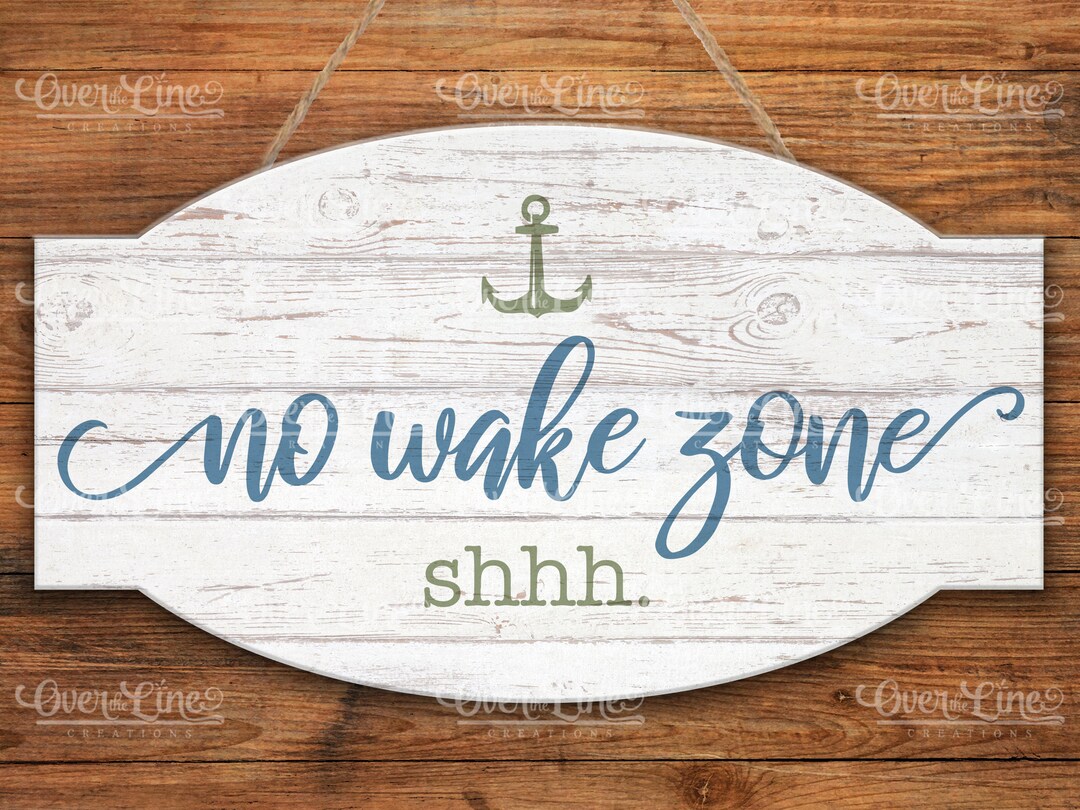 Shhh No Wake Zone SVG - Etsy