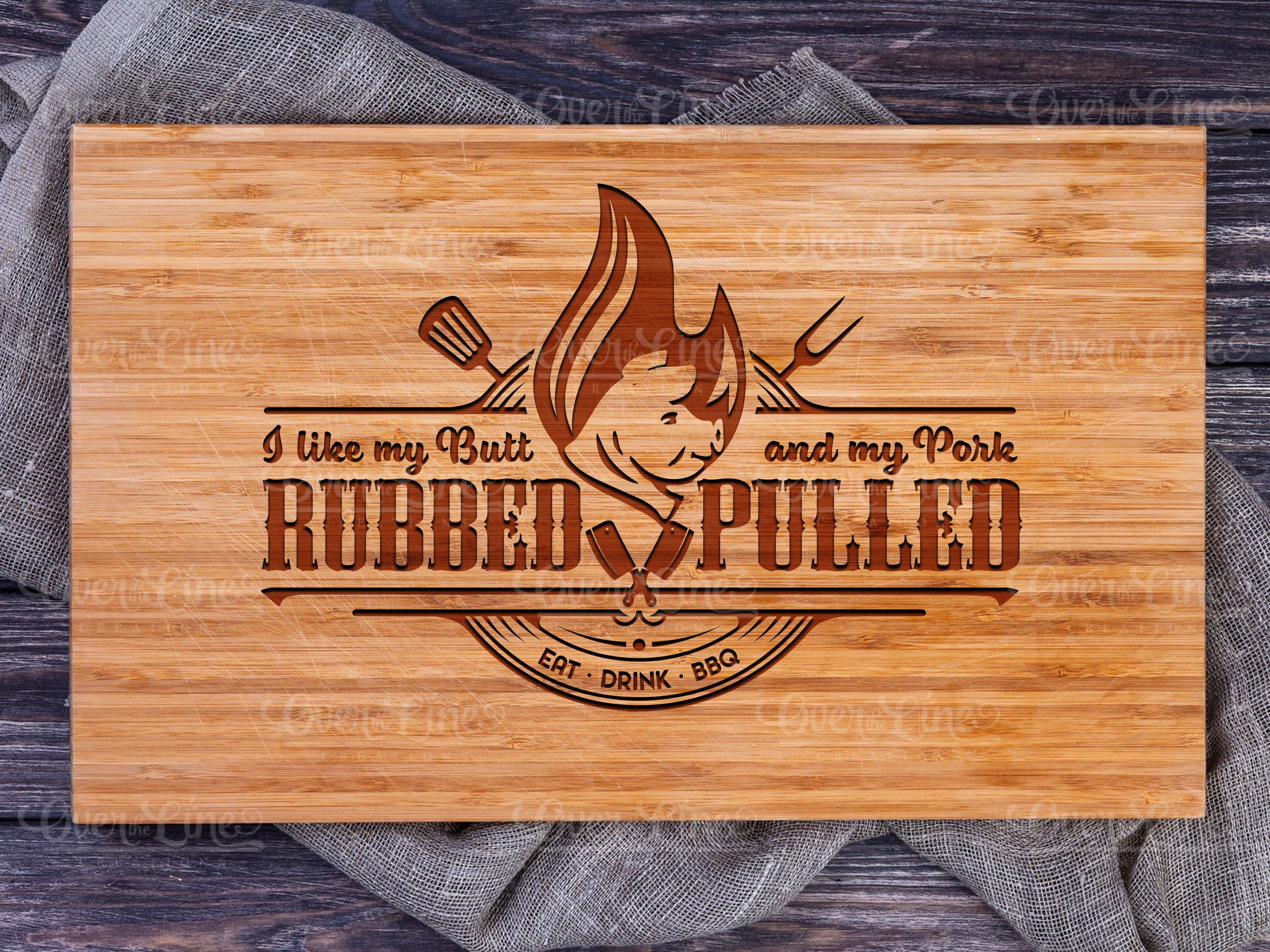 Butt Rubbed Pork Pulled SVG/EPS/SVG - Etsy
