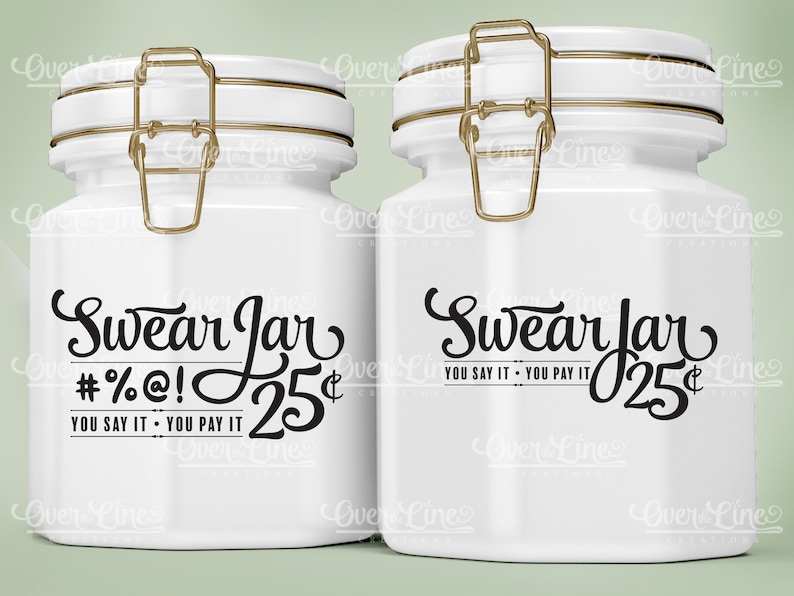 Swear Jar (two Versions) SVG - Etsy