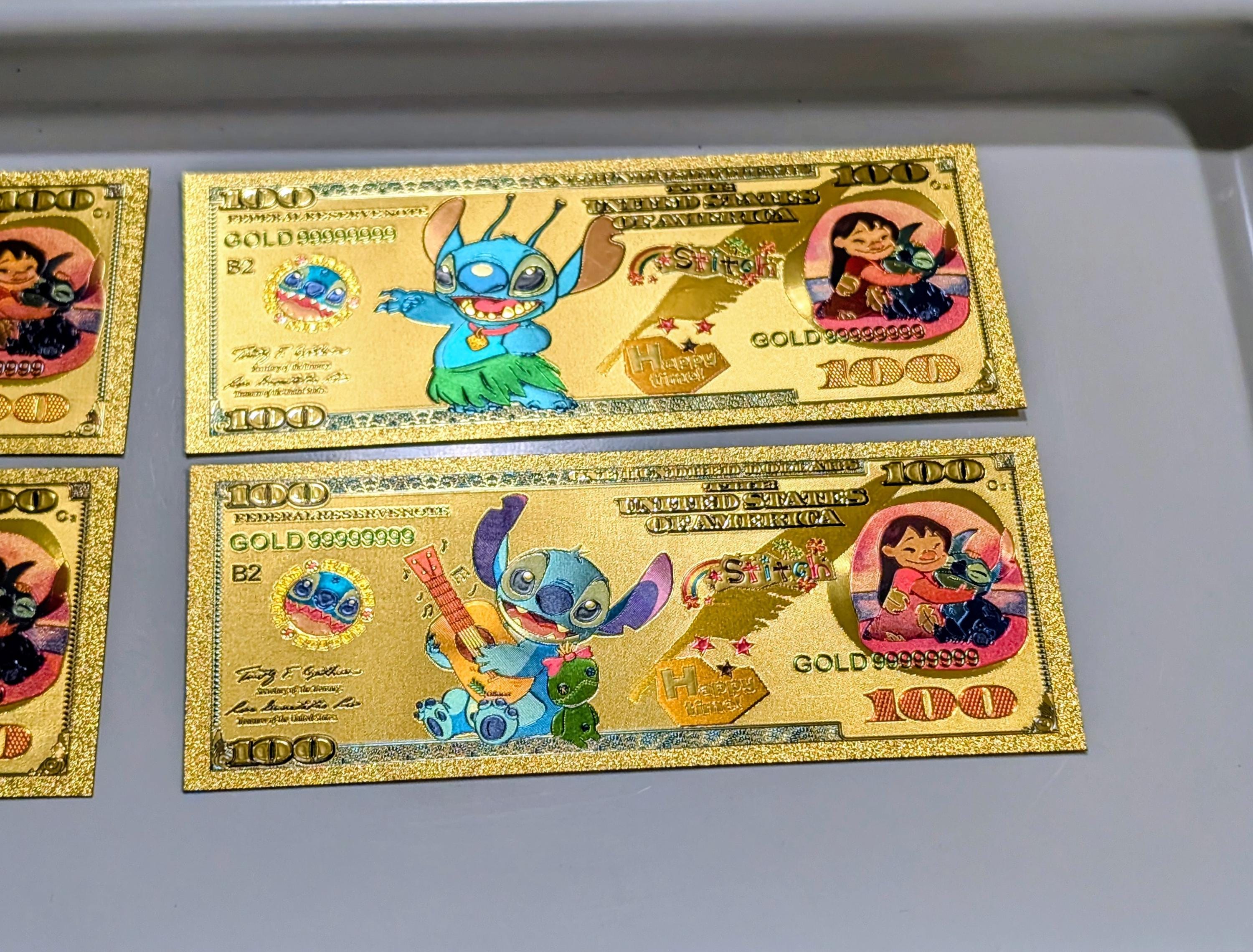 7 Pc Lilo and Stitch Gold Foil Note Set Disney Inspired Collectible ...