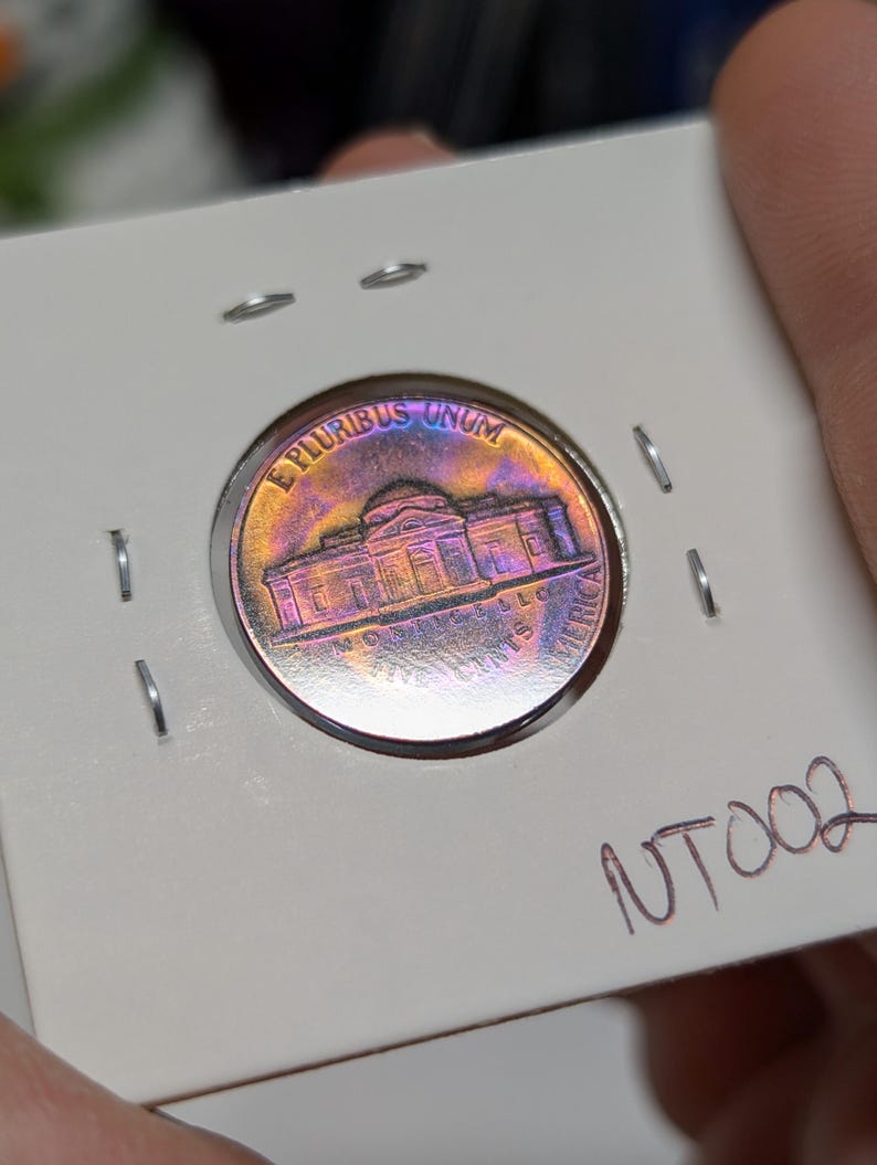 GEM Blue/gold/purple Toned 1966 SMS Mint Nickel - Etsy