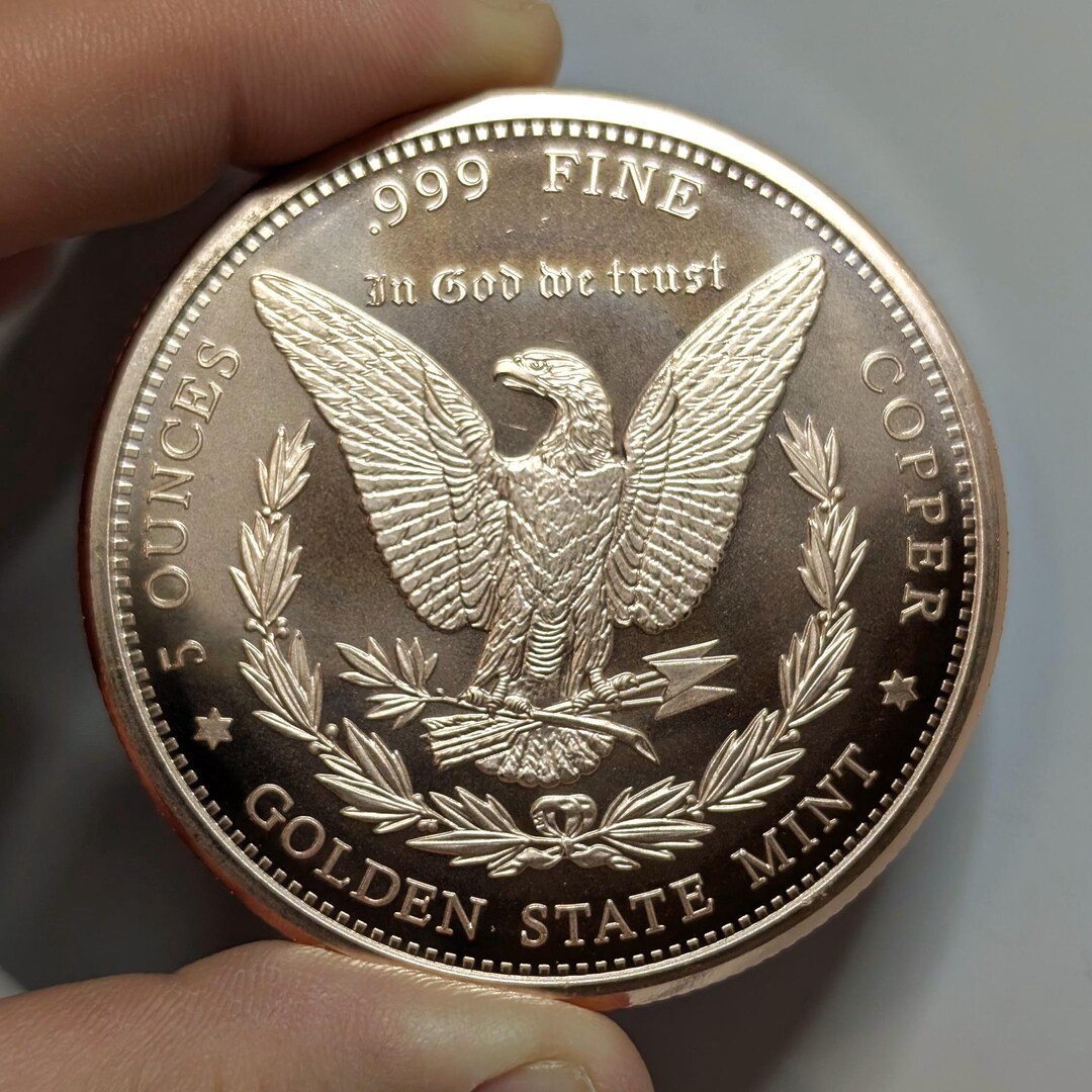 5oz Copper Morgan Dollar Round: .999 Fine Bullion - Proof Like ...