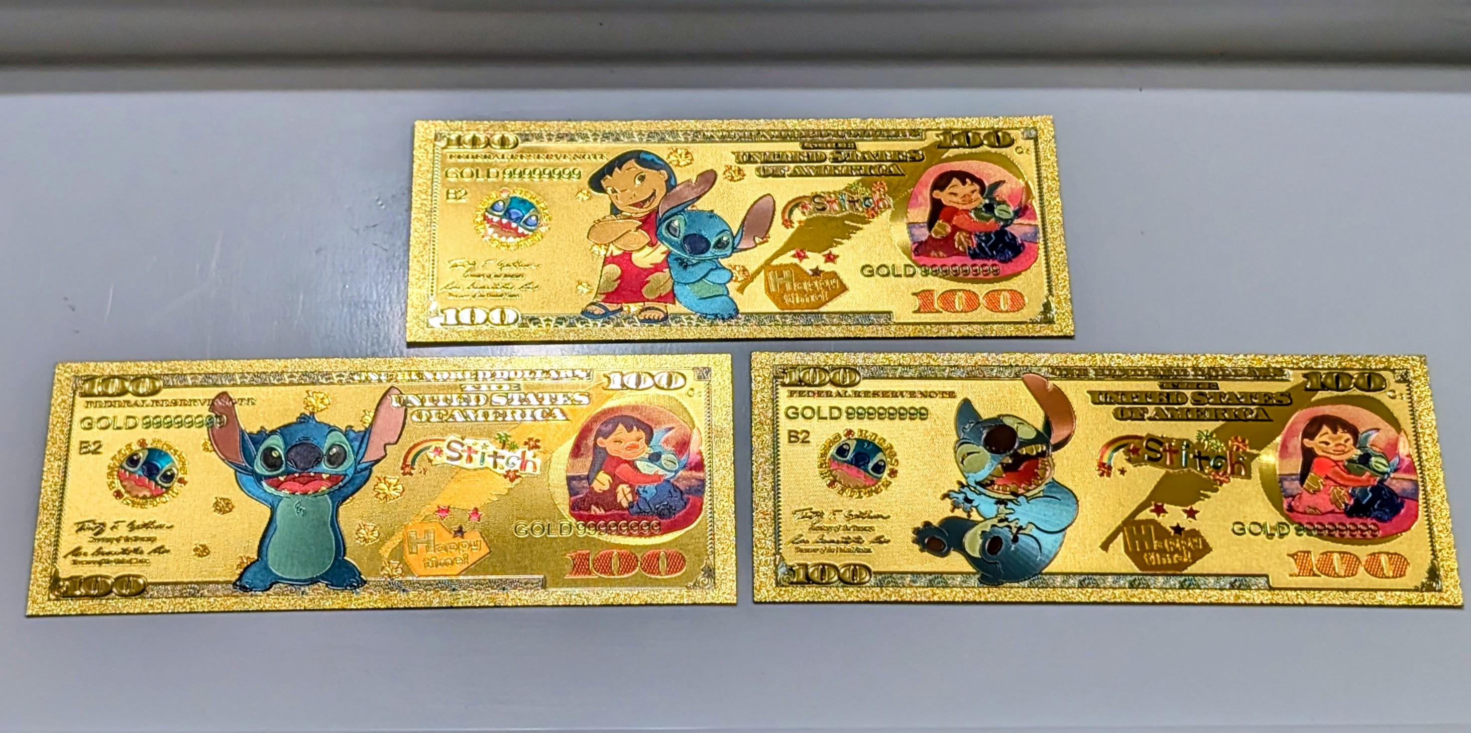 7 Pc Lilo and Stitch Gold Foil Note Set Disney Inspired Collectible ...