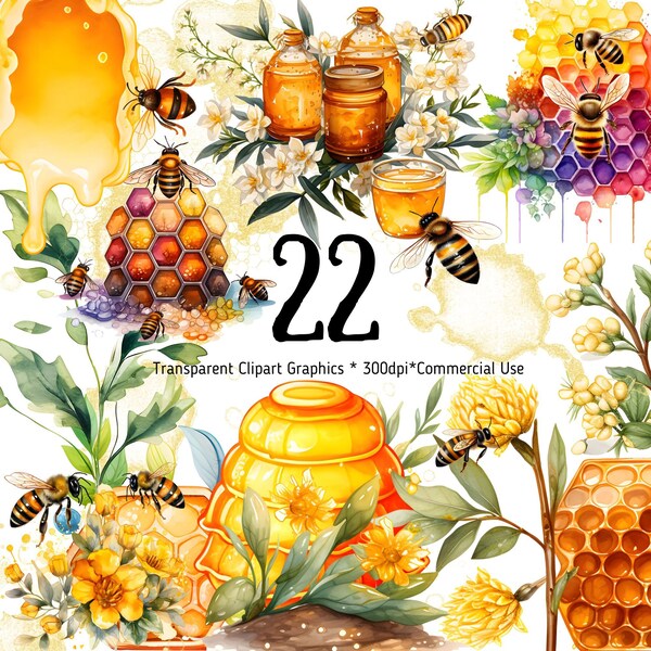 Bee Watercolor - Etsy