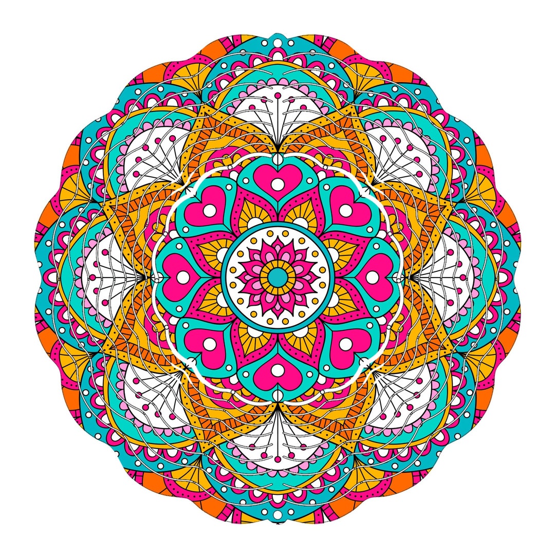 Mandala Wind Spinner PNG para diseño de sublimación al aire libre 10 ...