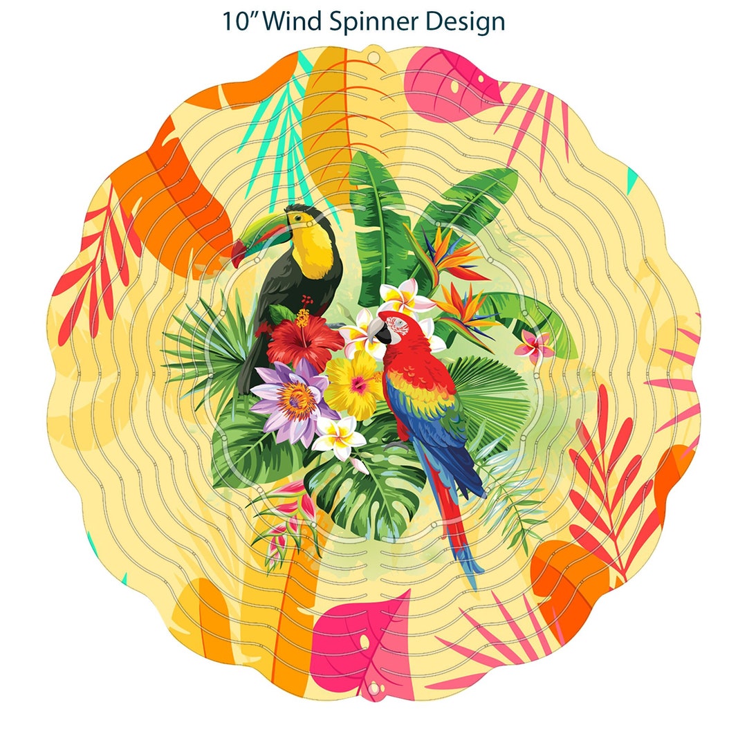 10 Tropical Parrot Wind Spinner Digital Download - Etsy
