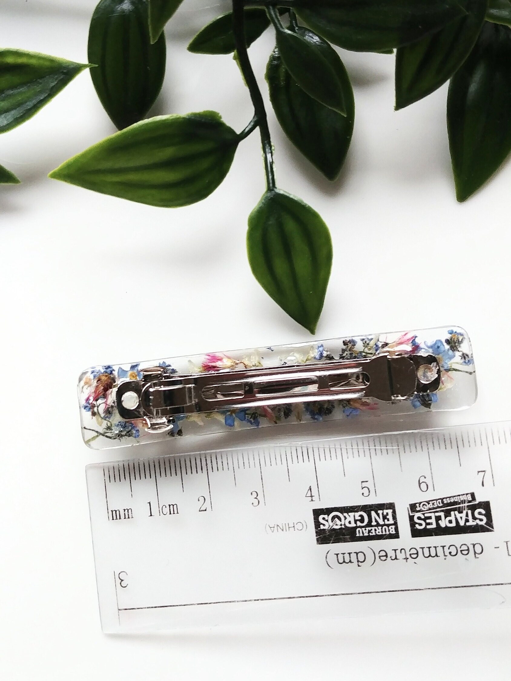Real Natural Flower Barrette Resin Hair Clip Dried Flower - Etsy