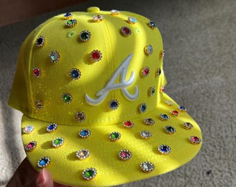 Custom Fitted Cap Pearled/rhinestone/ Bling - Etsy