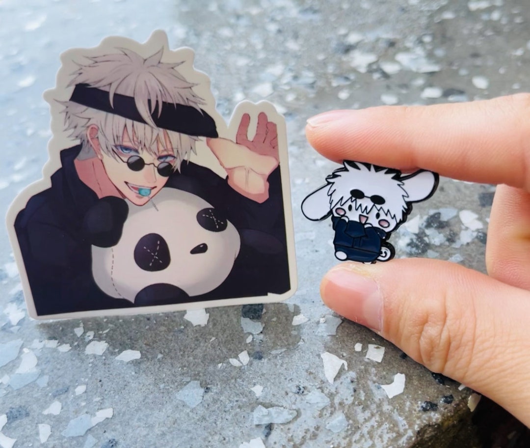 Jujutsu Kaisen Enamel Pin/gojo Satoru Pin/ Cute Cinnamon Roll - Etsy