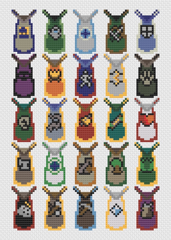 Kits & How To RuneScape Skill Icon Pattern Pack –Runescape Cross Stitch ...
