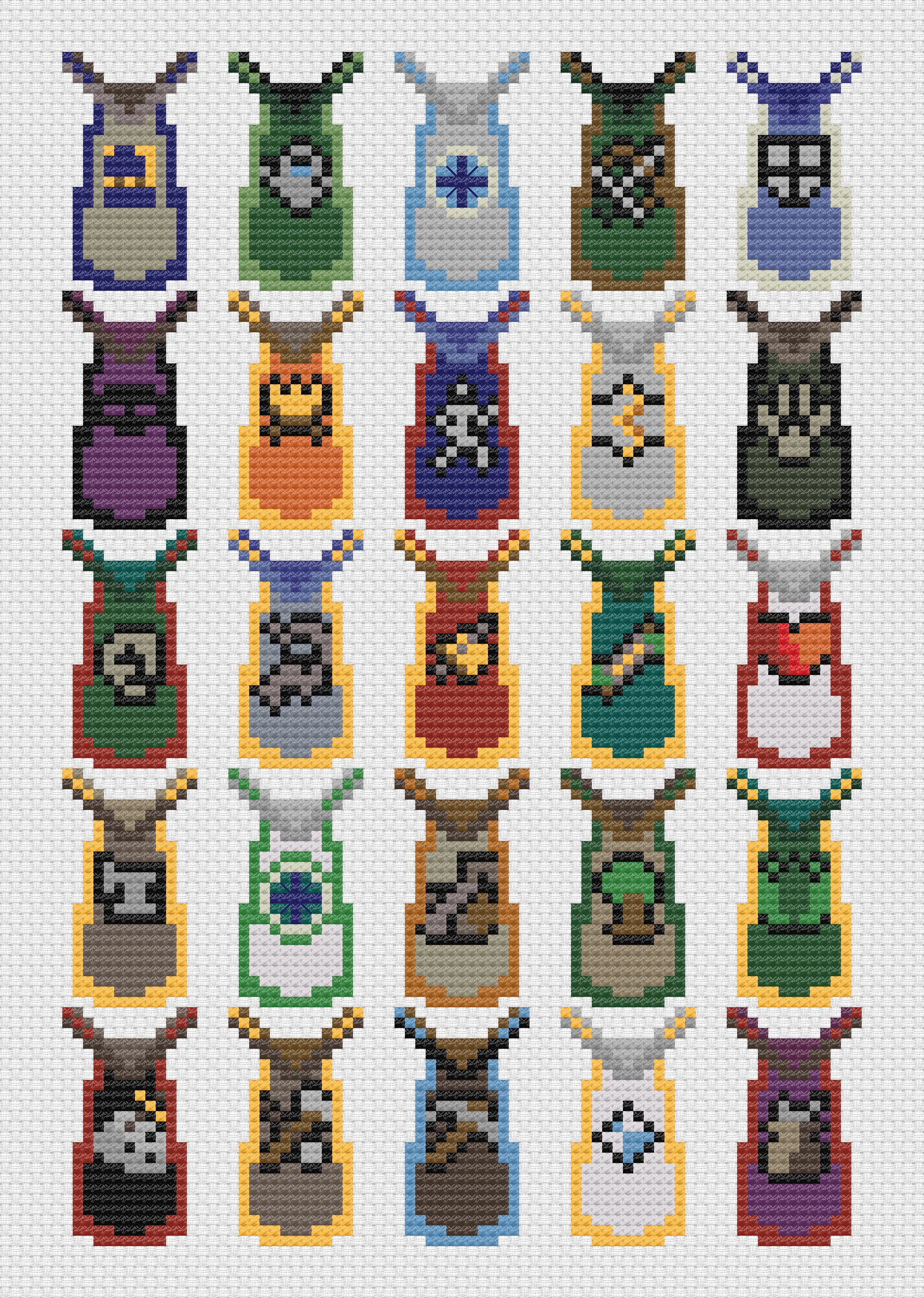 Runescape Skill Capes Cross Stitch Pattern (capes of Accomplishment ...